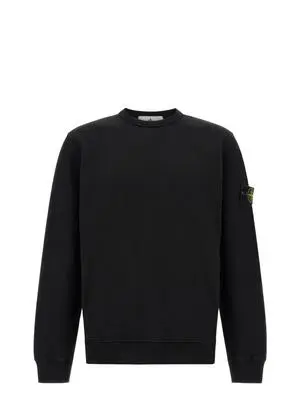 Stone Island Long Sleeve Hooded Sweatshirt - Black