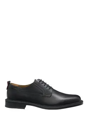 Hugo Boss Grained Leather Derby Shoes - Black