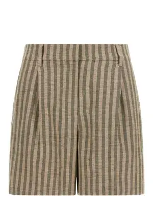 Brunello Cucinelli Striped Bermuda Shorts - Green