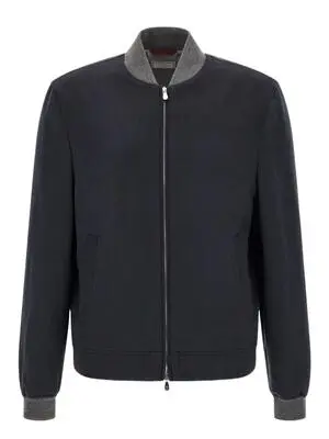Brunello Cucinelli Bomber Jacket - Blue
