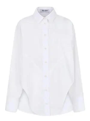 Attico Oversized Shaped Hem Shirt - White