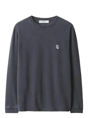 Maison Kitsuné Fox Head Patch Long-sleeved T-shirt - Black Fade
