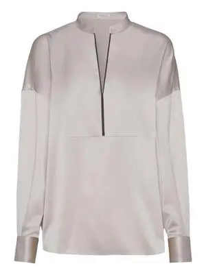 Brunello Cucinelli Long Sleeve Blouse - Beige
