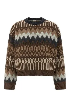 Brunello Cucinelli Crewneck Knitted Sweater - Multicolor