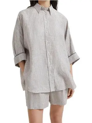 Brunello Cucinelli Brunello Cucinelli Linen Shirt Light Brown