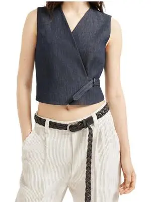 Brunello Cucinelli Cotton Wrap Waistcoat - White