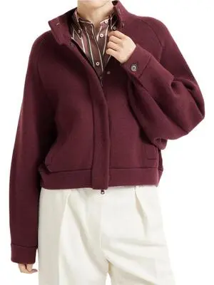 Brunello Cucinelli High-neck Balloon-sleeve Jacket - Multicolor