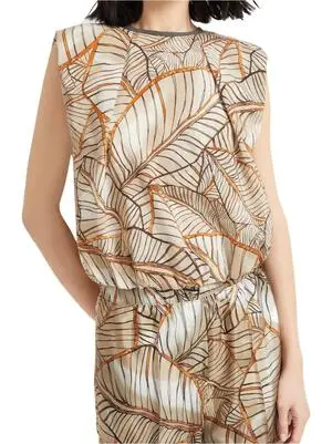 Brunello Cucinelli Printed Blouse - Nude