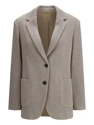 Brunello Cucinelli Single Breasted Blazer - Gray