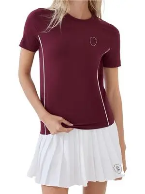 Brunello Cucinelli Logo Detail Short Sleeve T-shirt - Amaranth