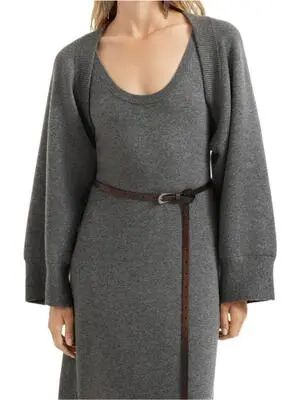 Brunello Cucinelli Cropped Ribbed Knit Cardigan - Black