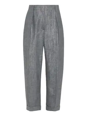 Brunello Cucinelli Pleated Twill Trousers - No