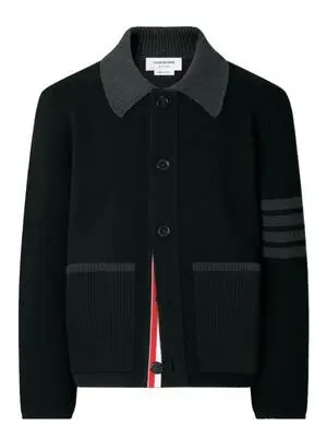Thom Browne 4-bar Merino Wool Jacket - Black