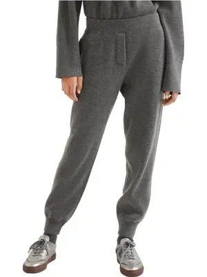 Brunello Cucinelli Ribbed Cashmere Trousers - Black