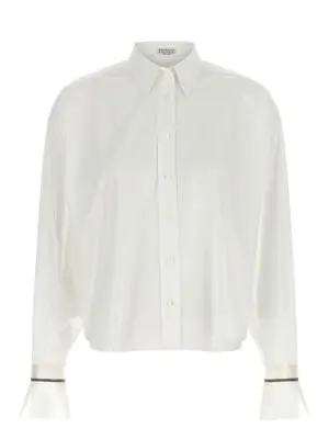 Brunello Cucinelli Organza Blouse - White