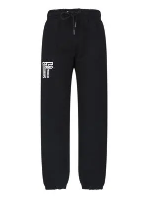 Off-White Elastic-waist Athletic Pants - Black