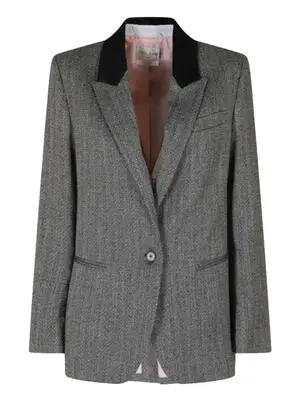 FORTE_FORTE Single-breasted Blazer - Black