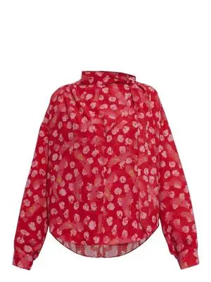 Isabel Marant Étoile Long Sleeve Printed Top - Red