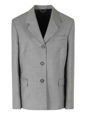 Magda Butrym Single-breasted Notched-lapel Blazer - Grey
