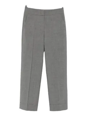 Peserico Pressed-crease Turned-up Trousers - Grey