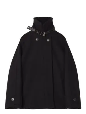 LANVIN Long-sleeve Casual Jacket With Stand Collar - Black