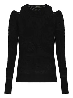 Etro Crew Neck Paisley Knit Top - No
