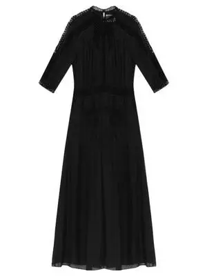 Isabel Marant Étoile Lace-paneled Maxi Dress - Black