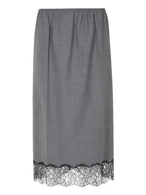 SEMICOUTURE Elastic-waist Skirt - Medium Grey