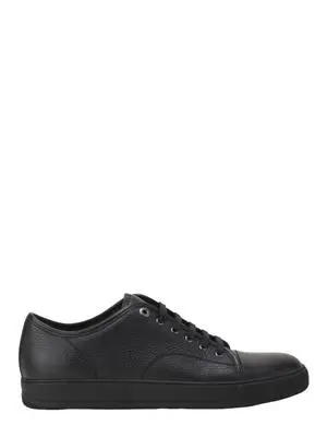 LANVIN Grained Leather Sneakers - Black