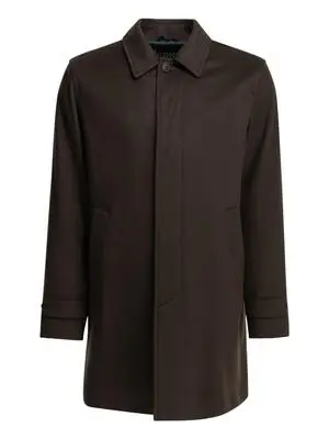 Herno Single-breasted Cashmere Coat - Brown