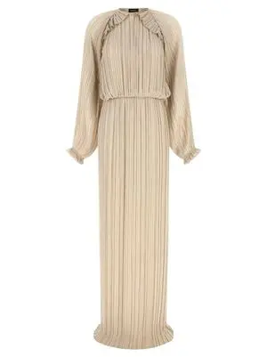 FABIANA FILIPPI Fabiana Filippi Pleated Maxi Dress With Ruffled Collar