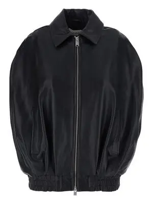 ARMA Long-sleeve Leather Casual Jacket - Black
