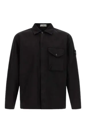 Stone Island Badge Logo' Overshirt - Black