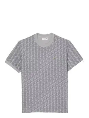 Lacoste Geometric Pattern T-shirt - Gris Clair