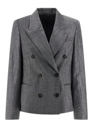 BRUNELLO CUCINELLI Brunello Cucinelli Monile Detailed Double-Breasted Blazer