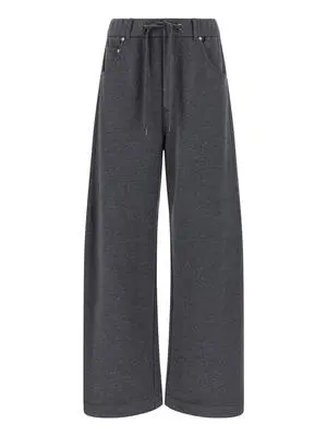 Brunello Cucinelli Cotton Drawstring Track Pants - Grey