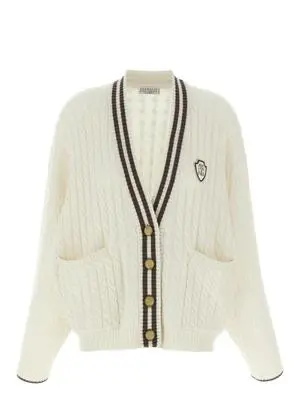 BRUNELLO CUCINELLI Brunello Cucinelli V-Neck Braided Knit Cardigan