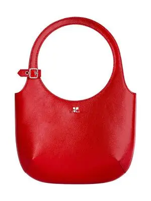 COURREGES Courrèges Holy Naplack Zipped Tote Bag - Ruby Red