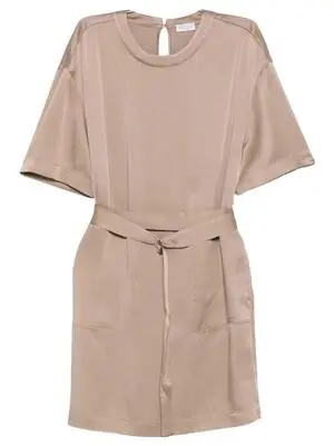 Brunello Cucinelli Belted Mini Dress - No
