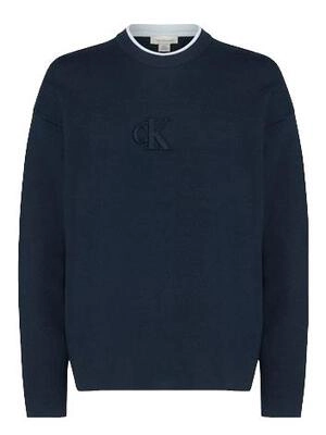 Calvin Klein Viscose Blend Crewneck Sweater - Navy