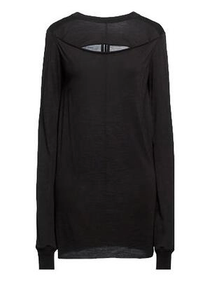 Rick Owens Virgin Wool & Silk T-shirt - Black