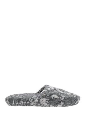 Versace Cotton Cashmere Terrycloth Slippers - Grey