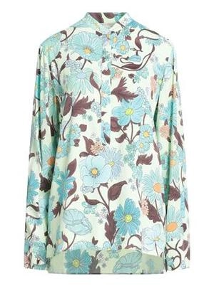 Stella McCartney Light Viscose Blend Long Sleeve Top - Green