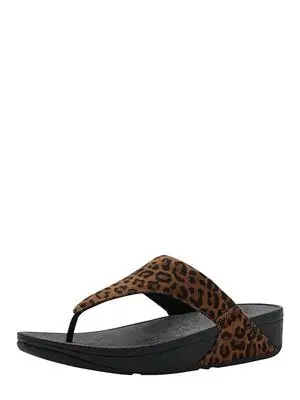 Fitflop Lulu Suede Leopard Print Wedge Sandals - Multi