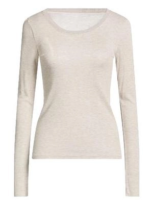Majestic Filatures Striped Viscose Sweater - Beige