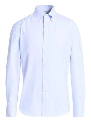 Brunello Cucinelli Man Shirt Light Blue Size S Cotton Light Blue