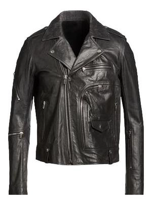 Rick Owens Calfskin Biker Jacket - Black