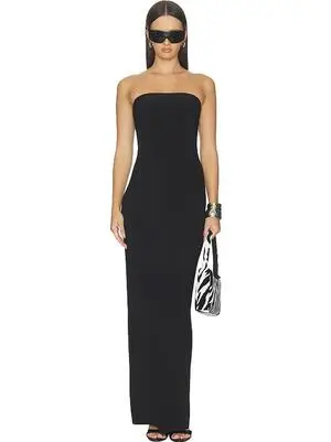 Norma Kamali Strapless Long Dress - Black