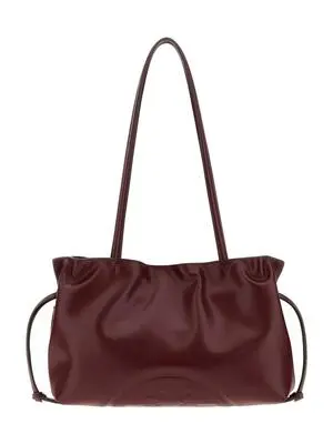 Tory Burch Tory Burch Burgundy Synthetic Leather Small Ella Shoulder Bag Red