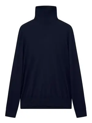 Giorgio Armani Sweater Regular Fit Plain Knit Cashmere - Black